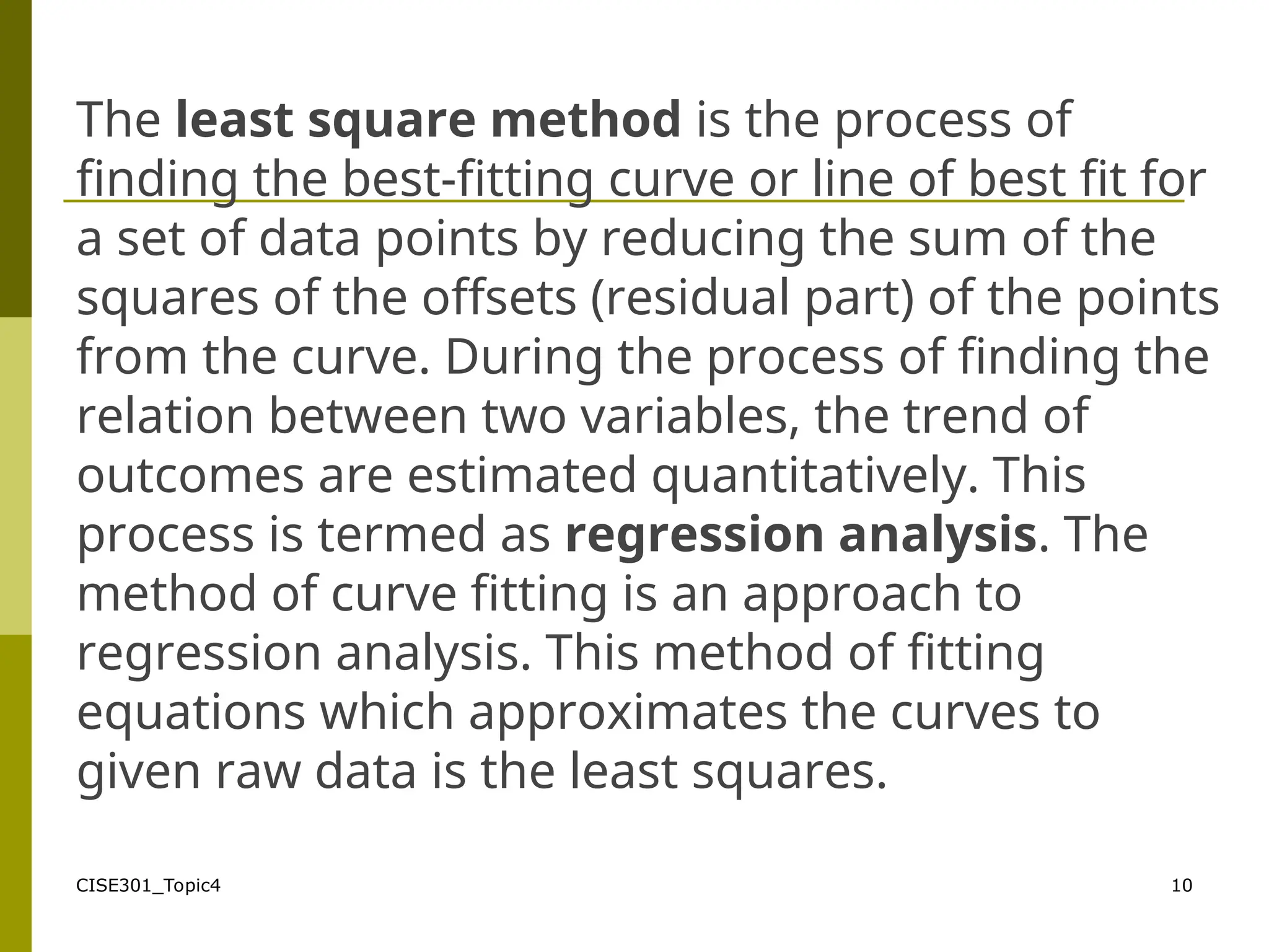 Least square method for the quality .ppt