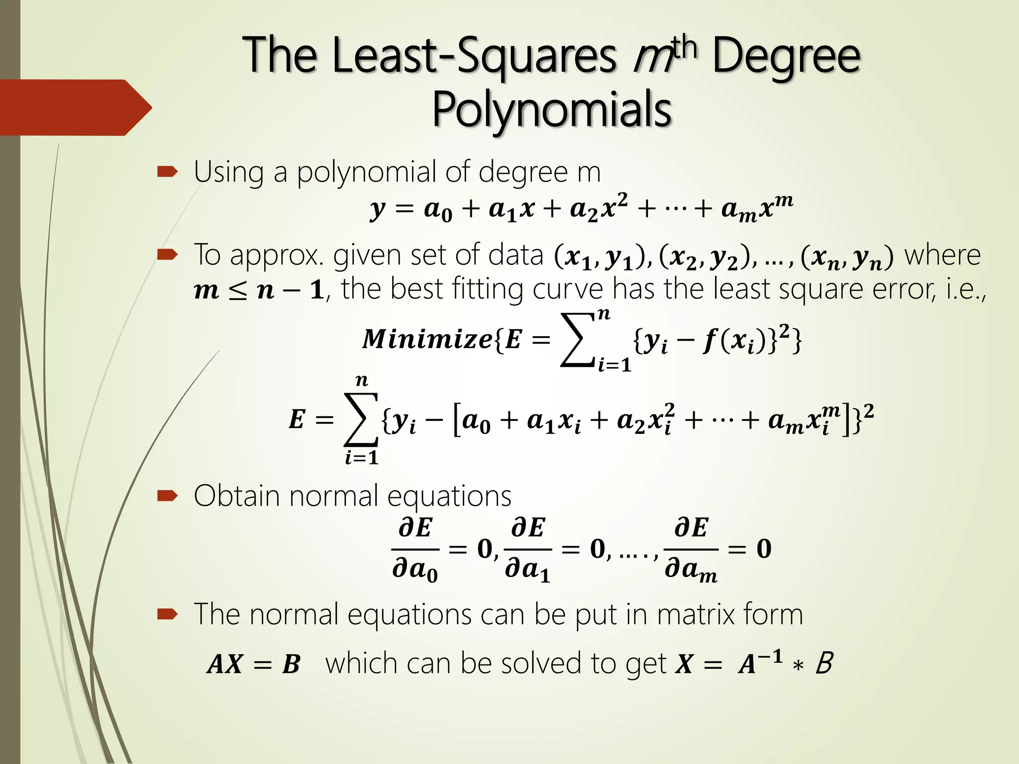 Least Squares Fitting | PPTX
