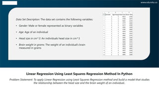 Least Squares Regression Method | Edureka | PDF