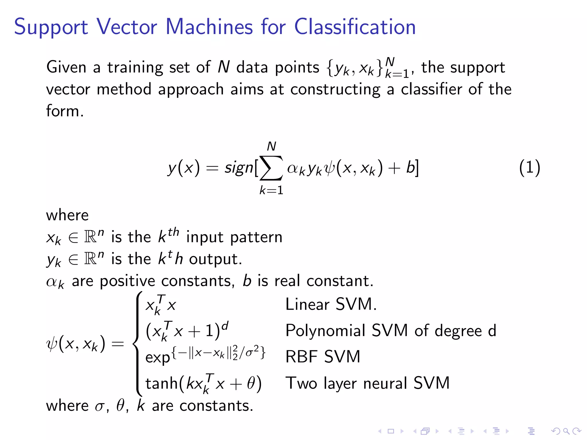 Least squares support Vector Machine Classifier | PDF