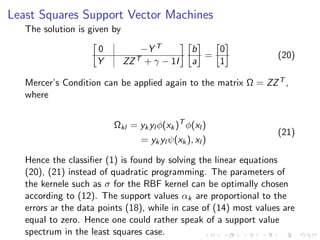 Least squares support Vector Machine Classifier | PDF