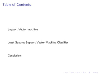 Least squares support Vector Machine Classifier | PDF