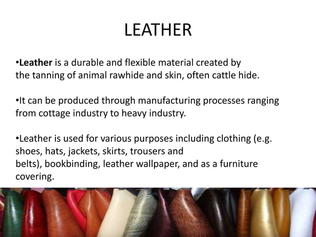Leather | PPTX | Fashion Trends | Style & Fashion