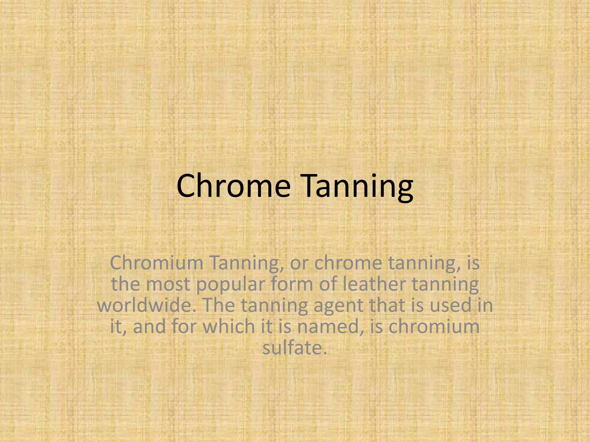 Leather Industry | Applied Chemistry | PPTX