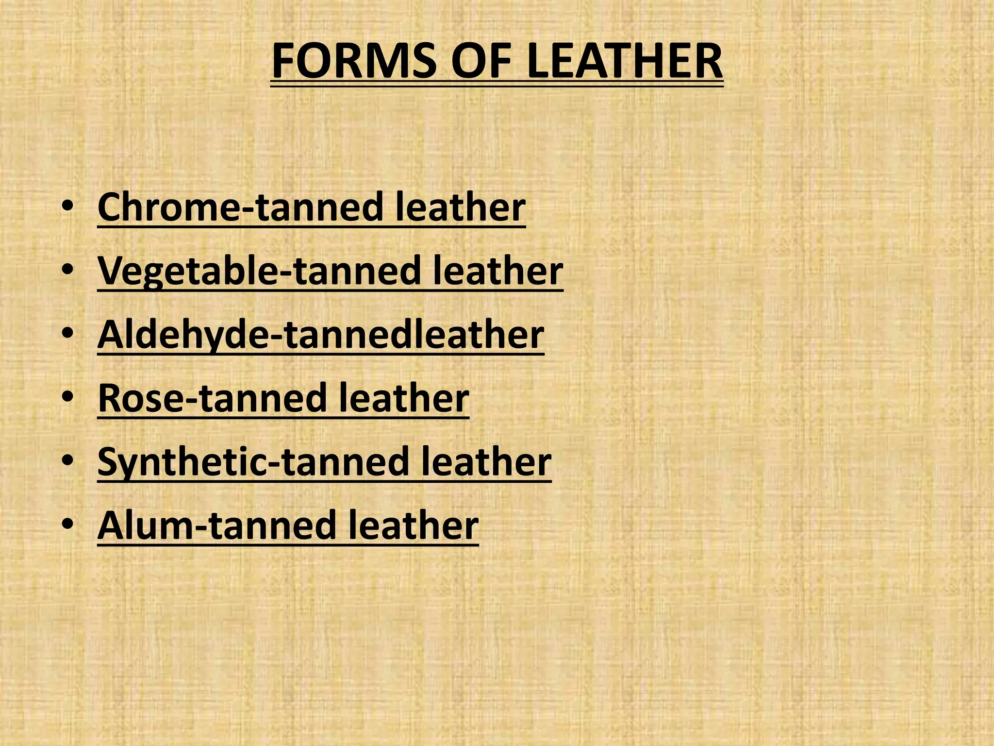 Leather Industry | Applied Chemistry | PPTX