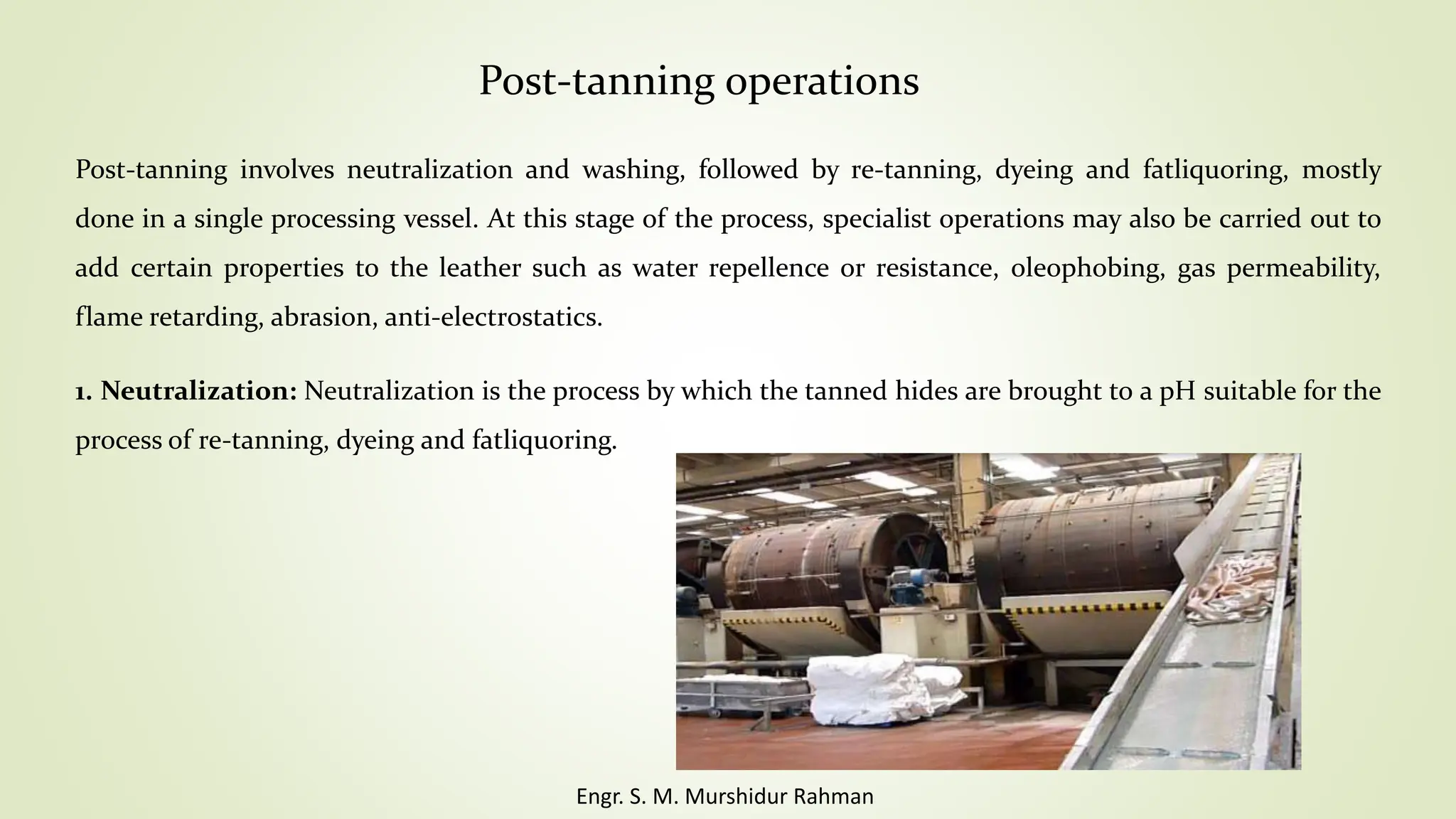 Leather (Hide or Skin) Manufacturing Processes | PPTX