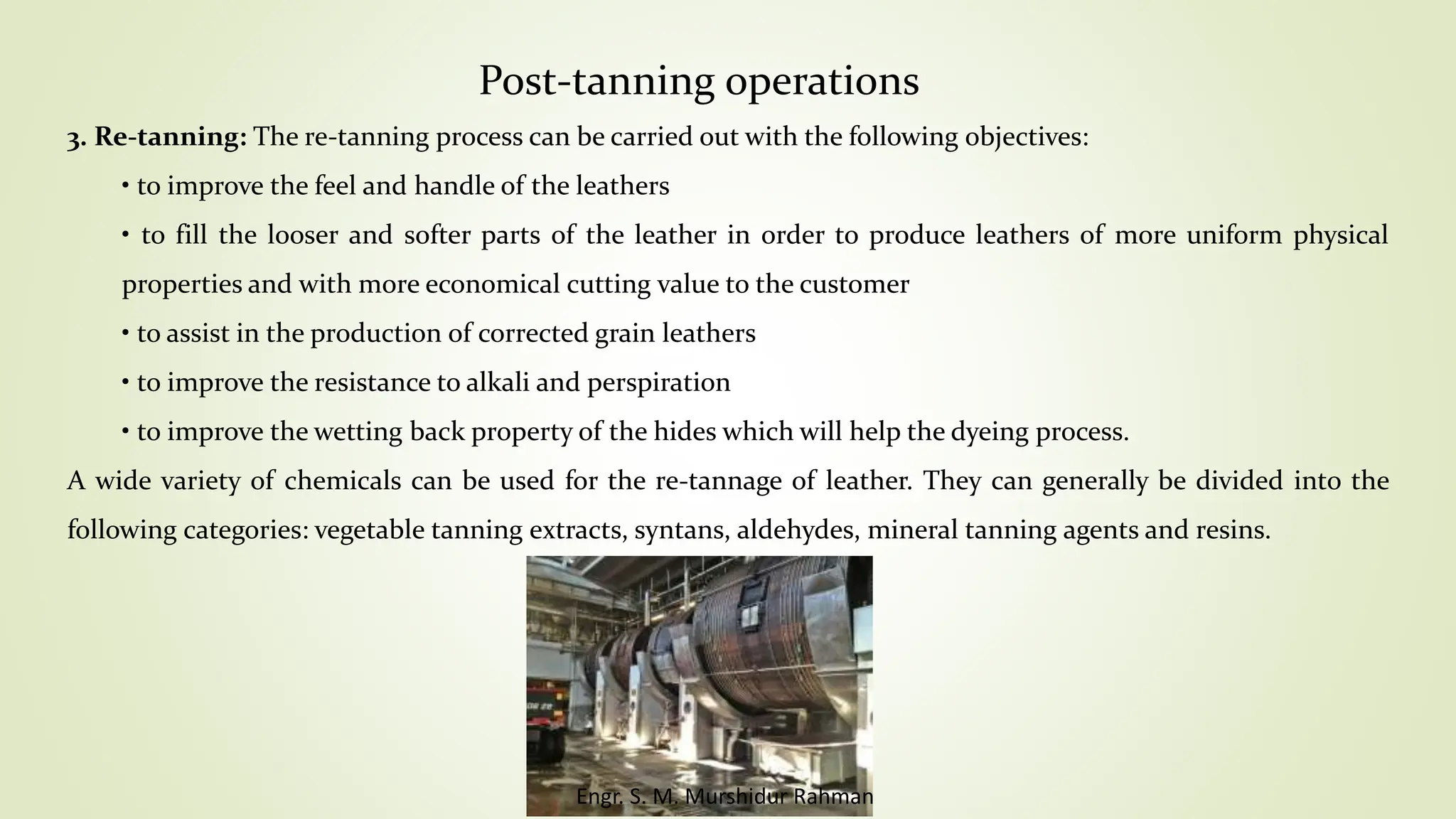 Leather (Hide or Skin) Manufacturing Processes | PPTX