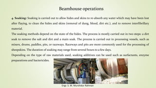 Leather (Hide or Skin) Manufacturing Processes | PPTX