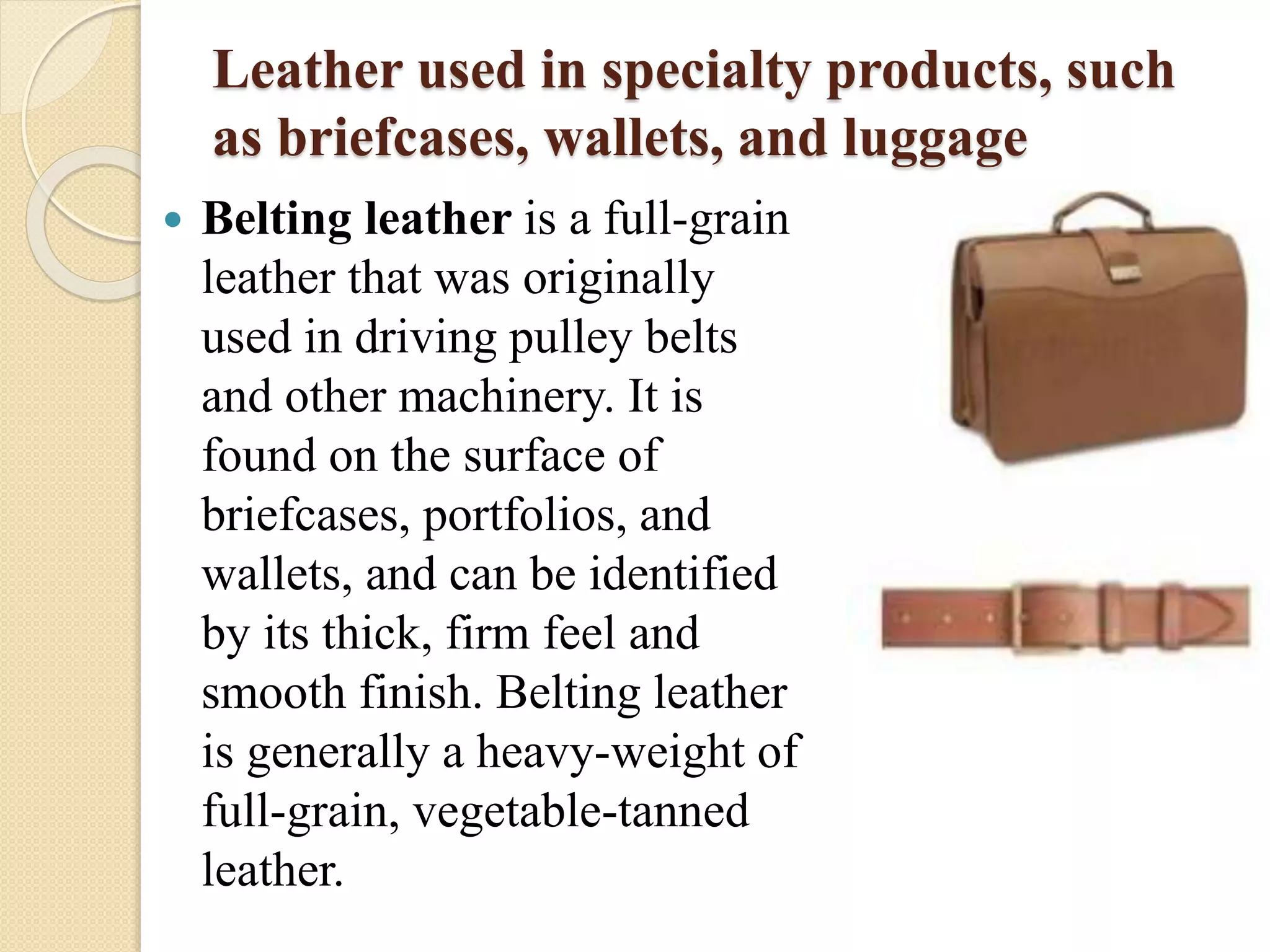 Leather presentation by ARPANA KAMBOJ | PPTX
