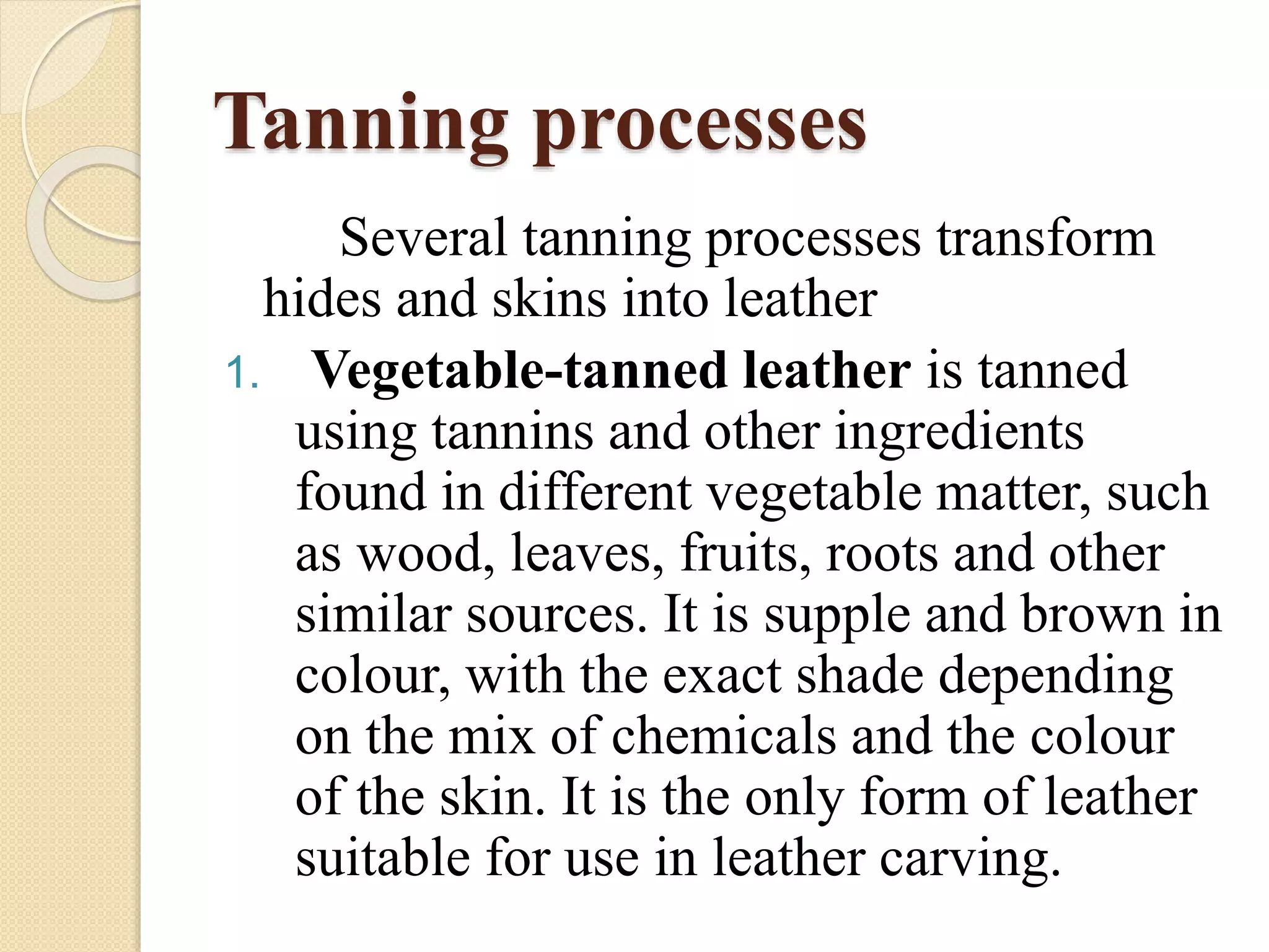 Leather presentation by ARPANA KAMBOJ | PPTX