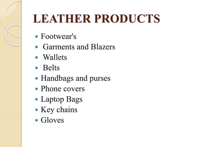 Leather presentation by ARPANA KAMBOJ | PPTX