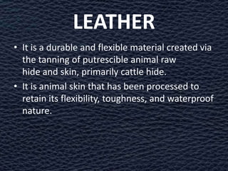 Leather processing | PPTX
