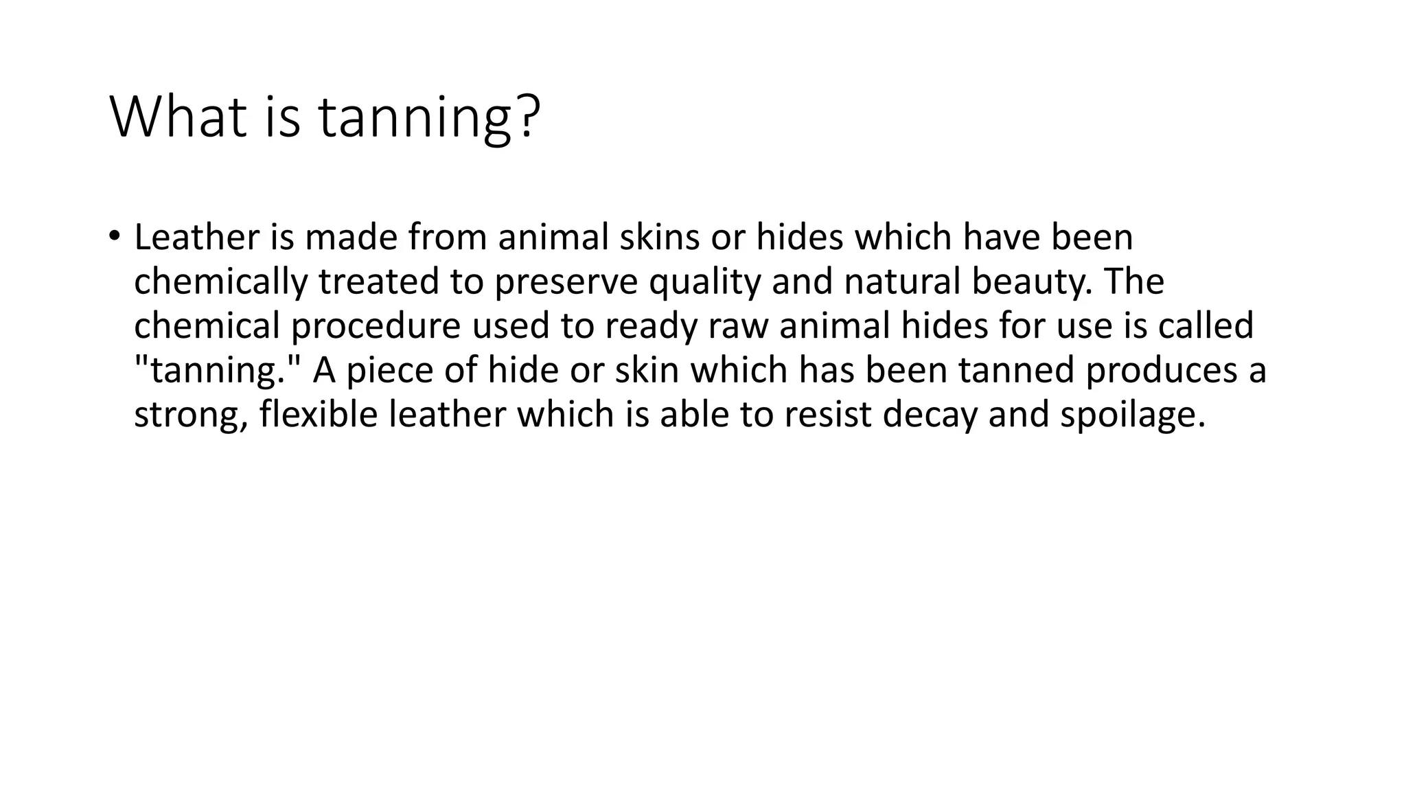 Leather processing | PPTX