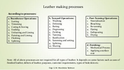 Leather Manufacturing Process | PPTX