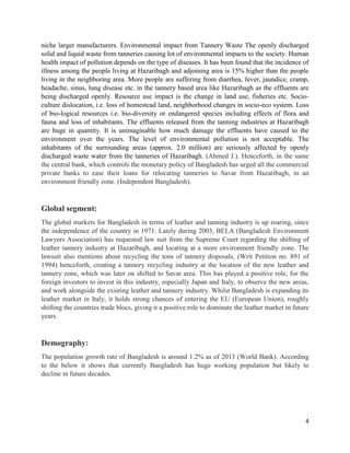 Leather & Tannery Industry in Bangladesh. | PDF