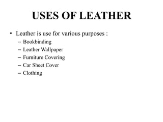 Leather technology 1 | PPTX