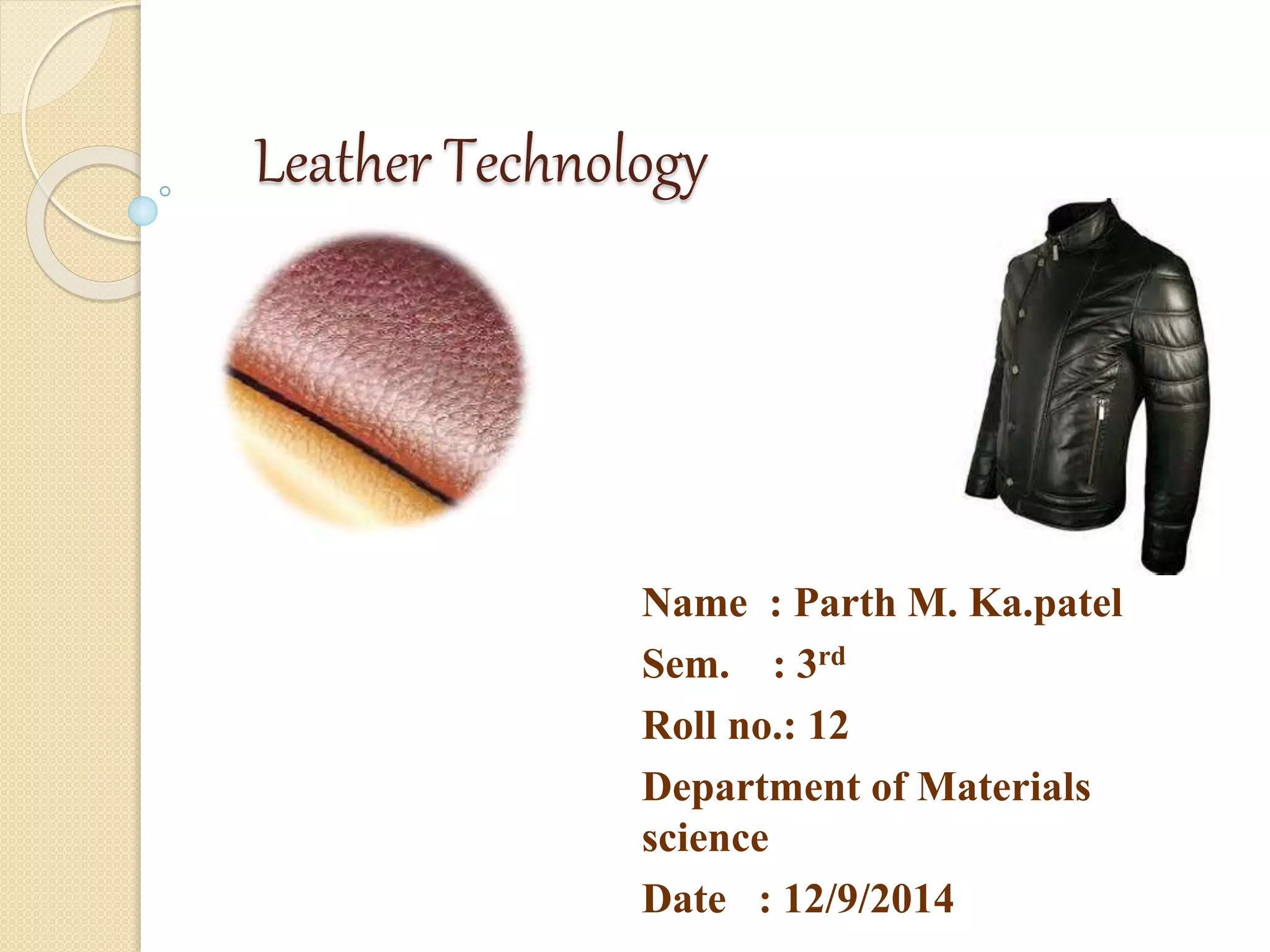 Leather technology | PPTX