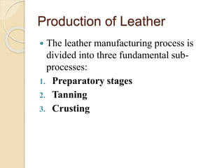 Leather technology | PPTX