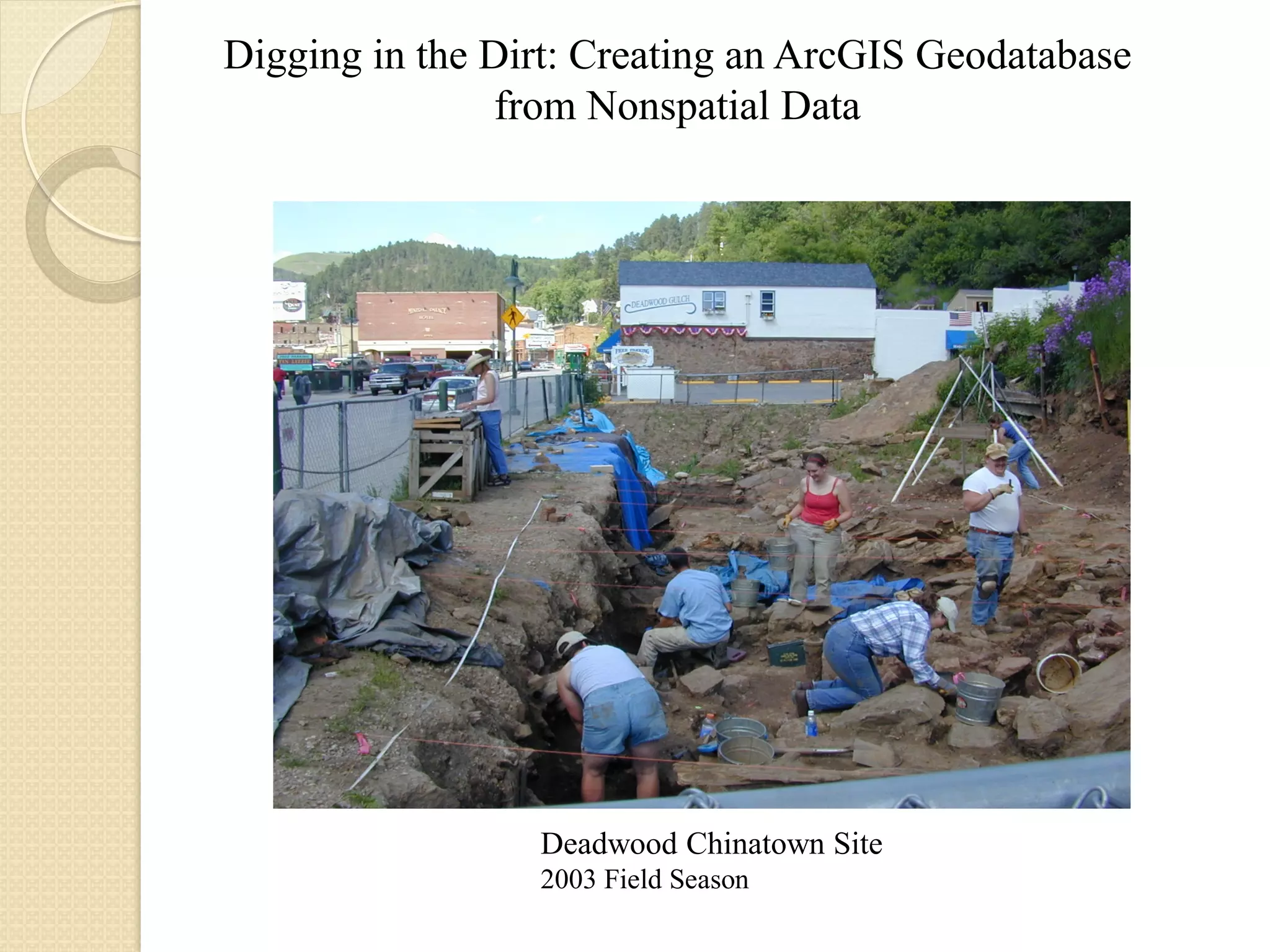 2013 Geospatial Data and Project Management Track, Digging in the Dirt ...