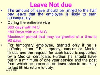 Leave-rules.ppt CCS leave rules 1972 for central govt employees | PPT