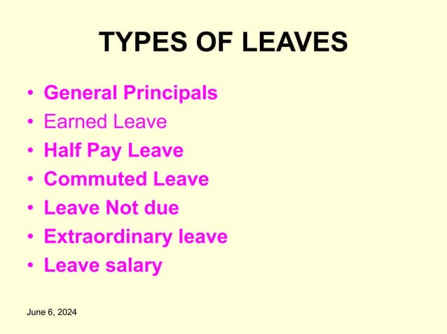 Leave-rules.ppt CCS leave rules 1972 for central govt employees | PPT ...