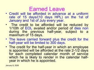 Leave-rules for employees of all central emplooyees | PPT