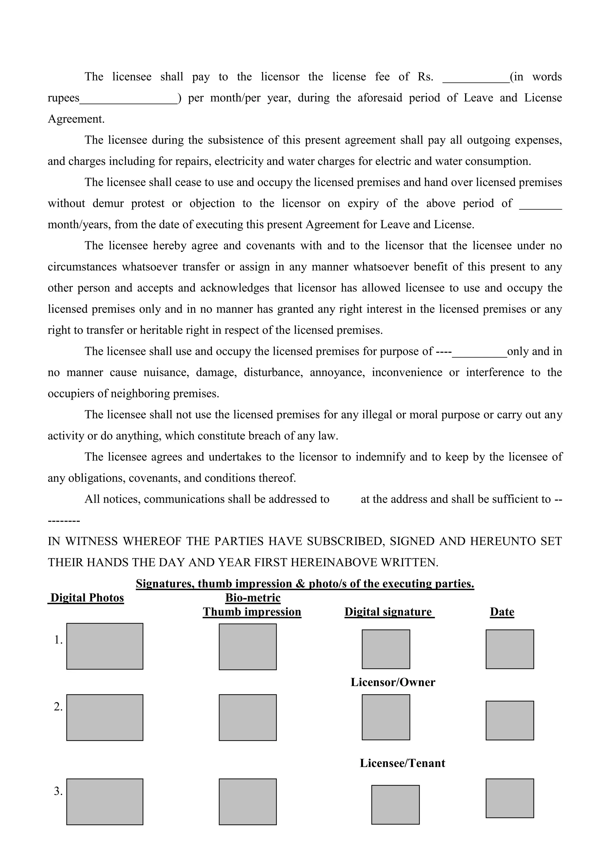 Leave and licenses agreement - Mumbai | PDF