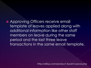 Leave & attendance management process | PPTX | Business and Finance