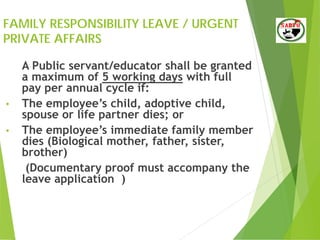 Leave Dispensation in Education, Jacques Adams, SADTU.pdf