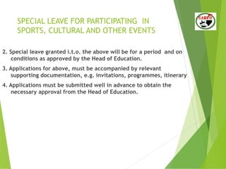 Leave Dispensation in Education, Jacques Adams, SADTU.pdf