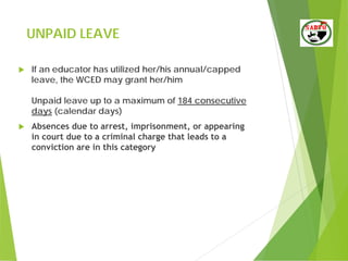 Leave Dispensation in Education, Jacques Adams, SADTU.pdf