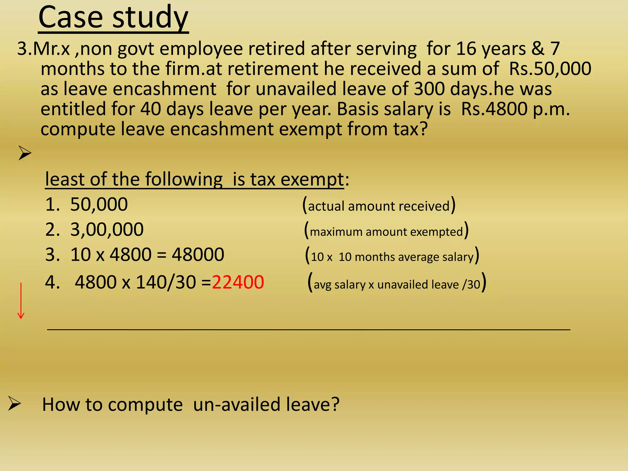 Leave encashment | PPTX