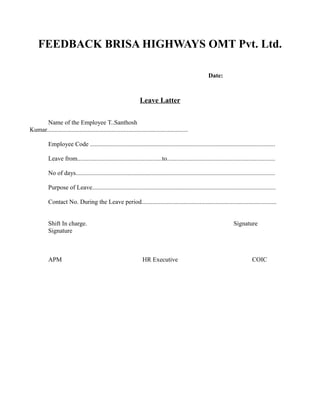 Leave latter format | ODT