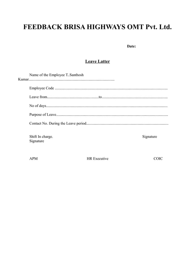 Leave latter format | ODT