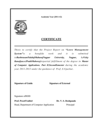 Leave management System | DOCX