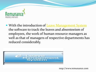 Leave management system | PPTX