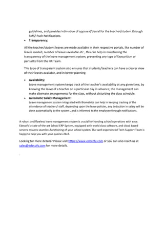 Leave management system | PDF | Technology & Computing