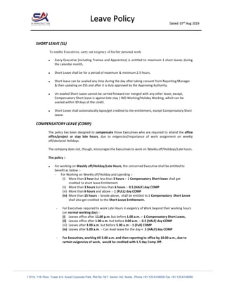 Leave policy 07 aug 20193 | PDF