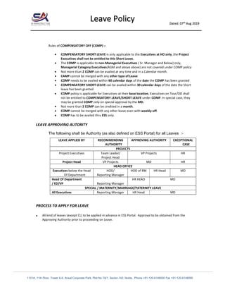 Leave policy 07 aug 20193 | PDF