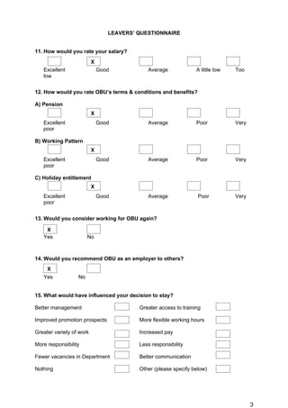 Leavers Questionnaire | DOC