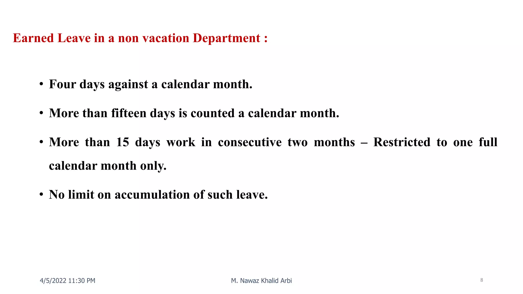 Leave rules | PPTX