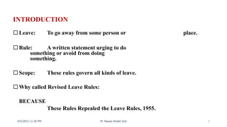 Leave rules | PPTX