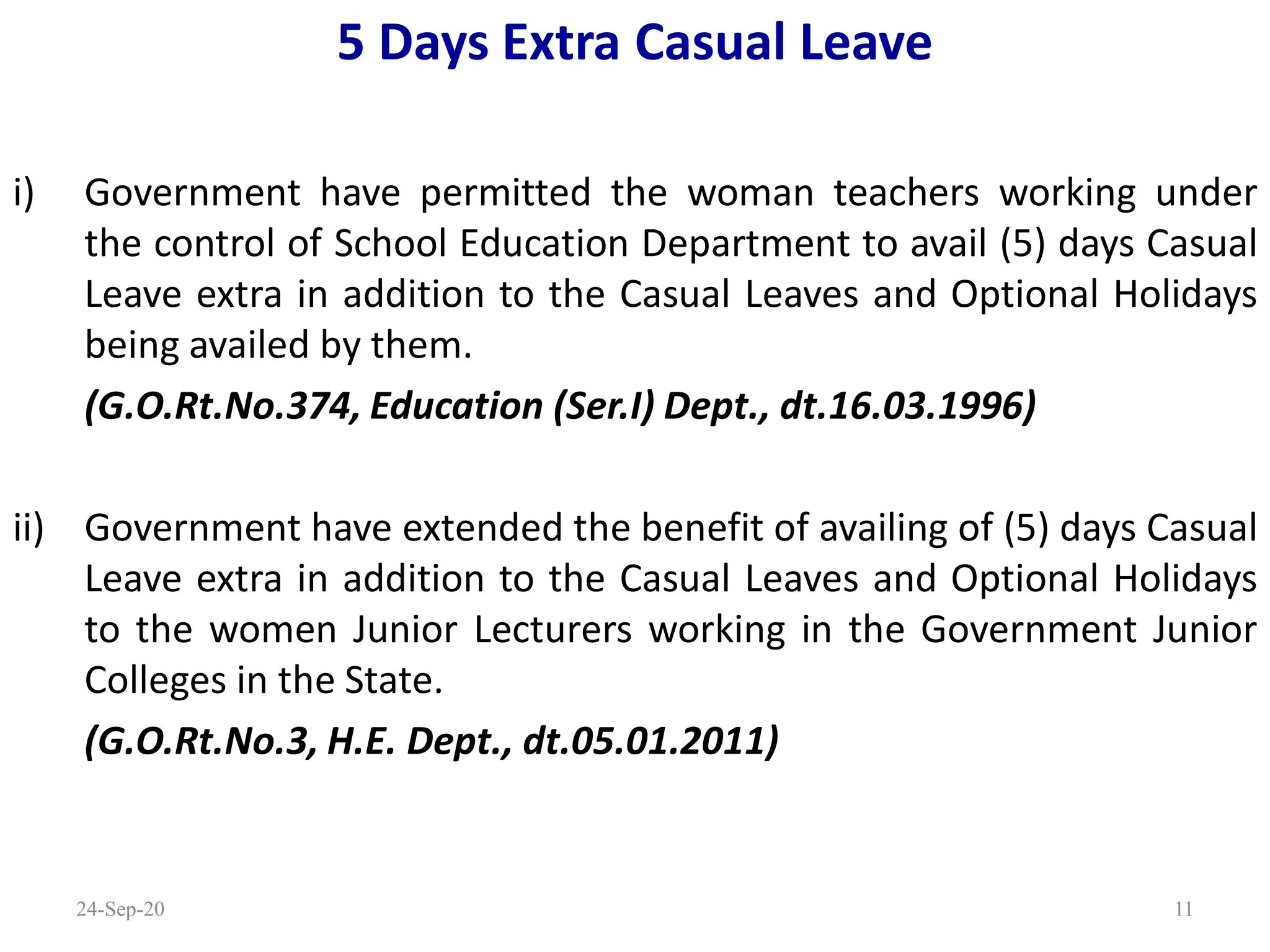 LEAVE RULES of telangana state government employeespdf | PDF