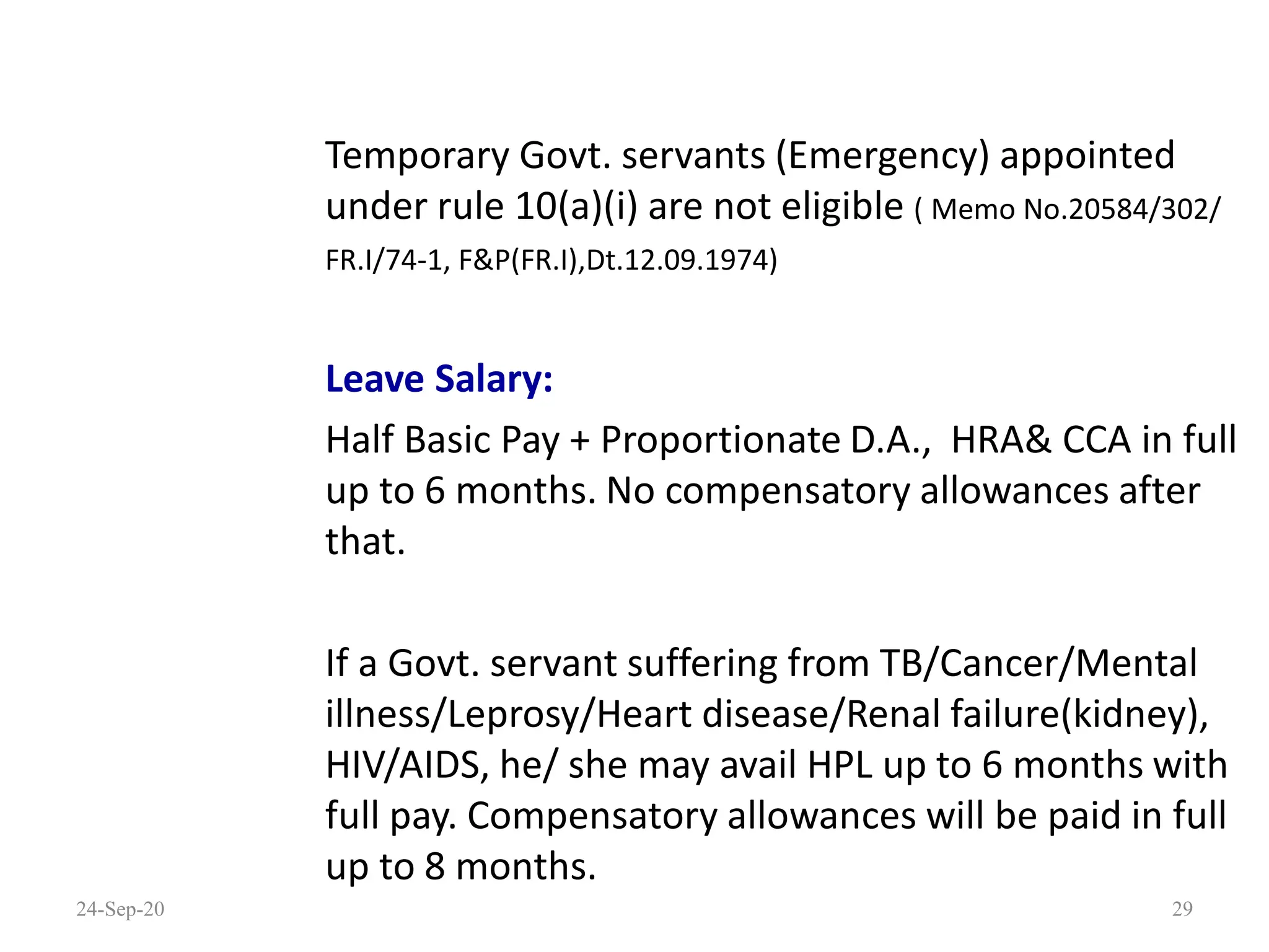 LEAVE RULES of telangana state government employeespdf | PDF