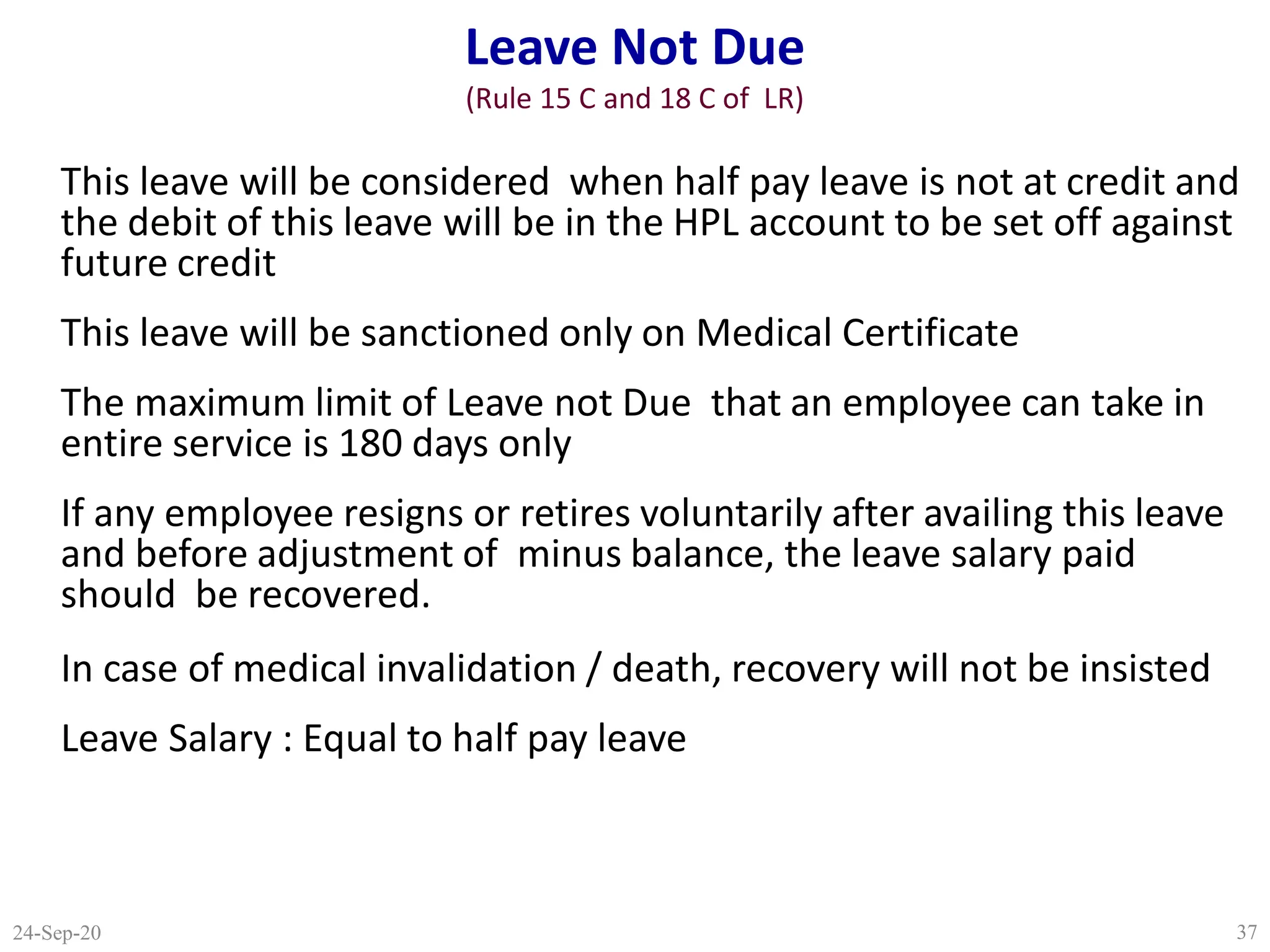 LEAVE RULES of telangana state government employeespdf | PDF