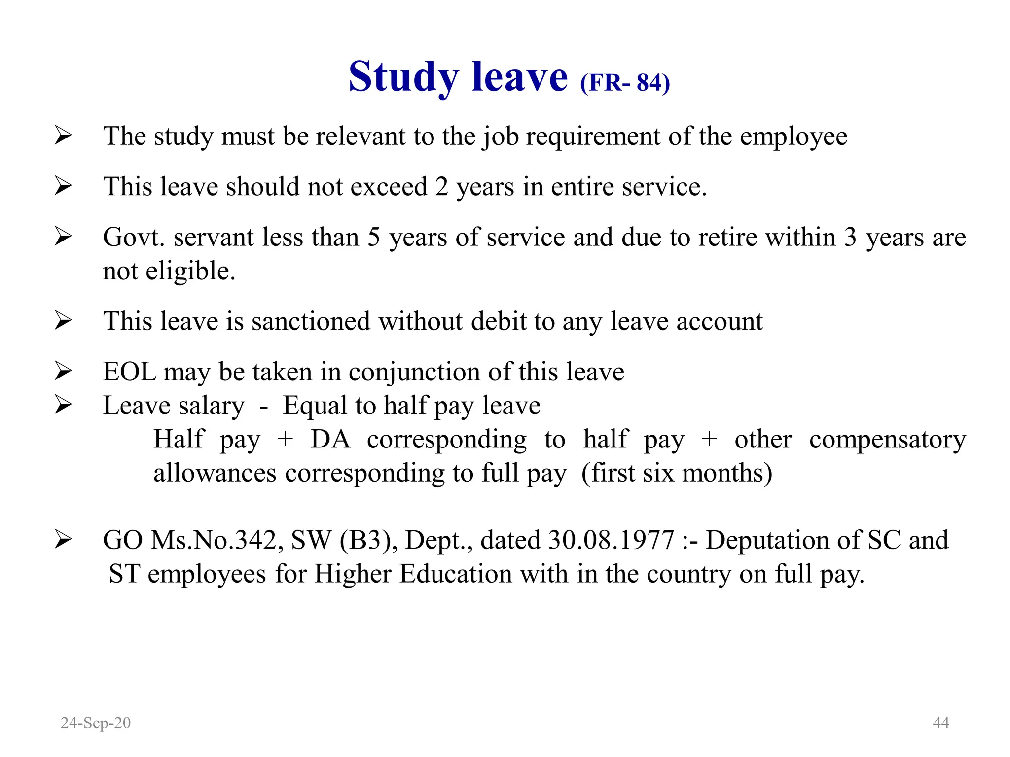 LEAVE RULES of telangana state government employeespdf | PDF