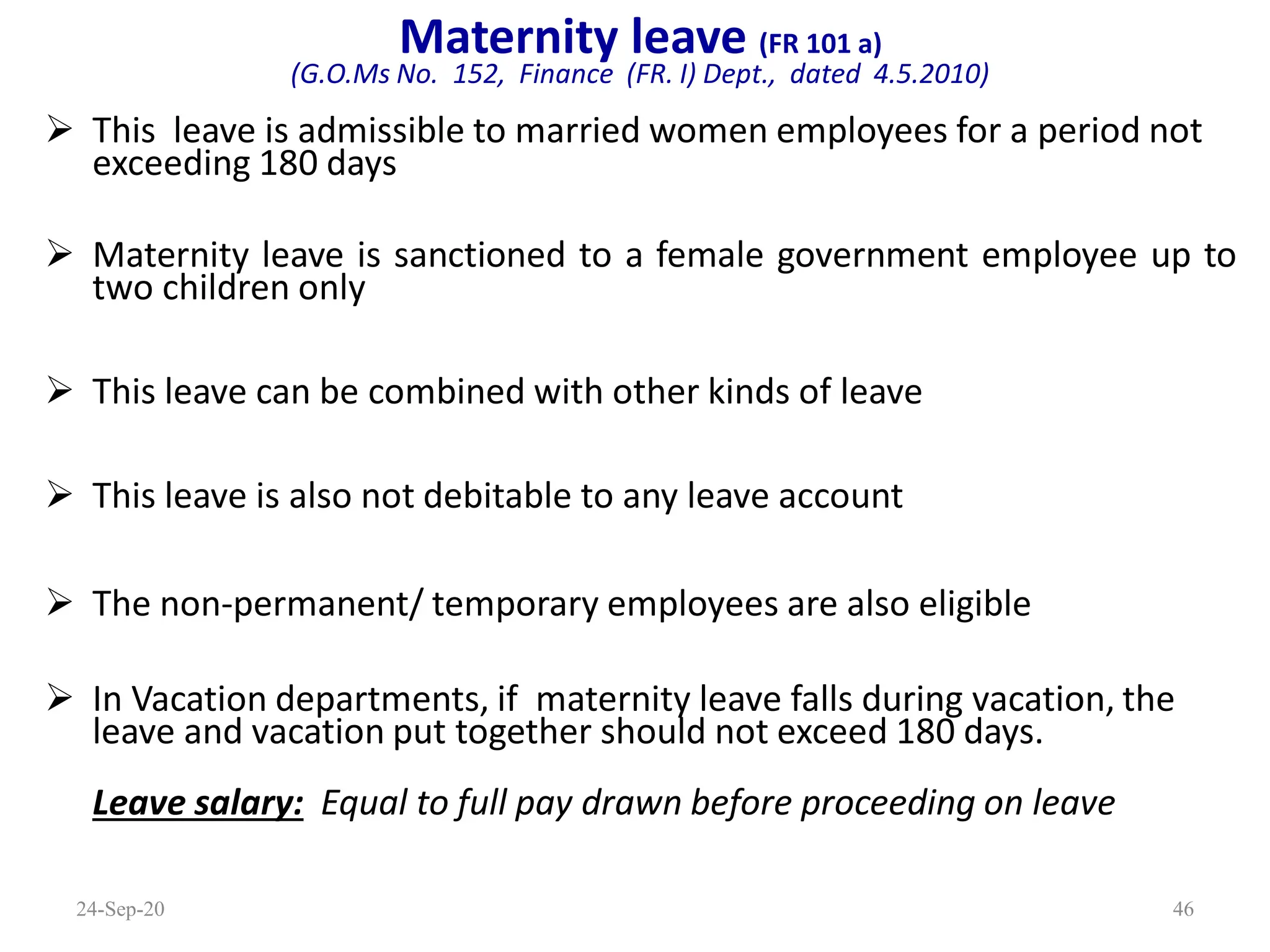 LEAVE RULES of telangana state government employeespdf | PDF