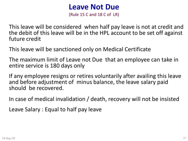 LEAVE RULES of telangana state government employeespdf | PDF