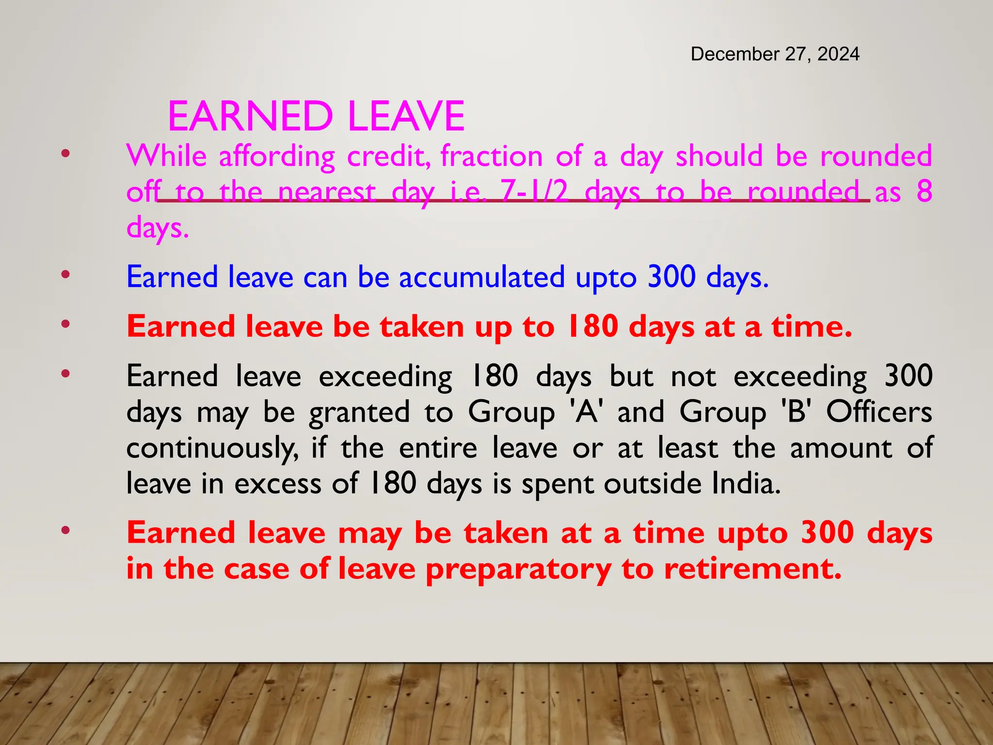 leave rules for govt employees haryana.ppt