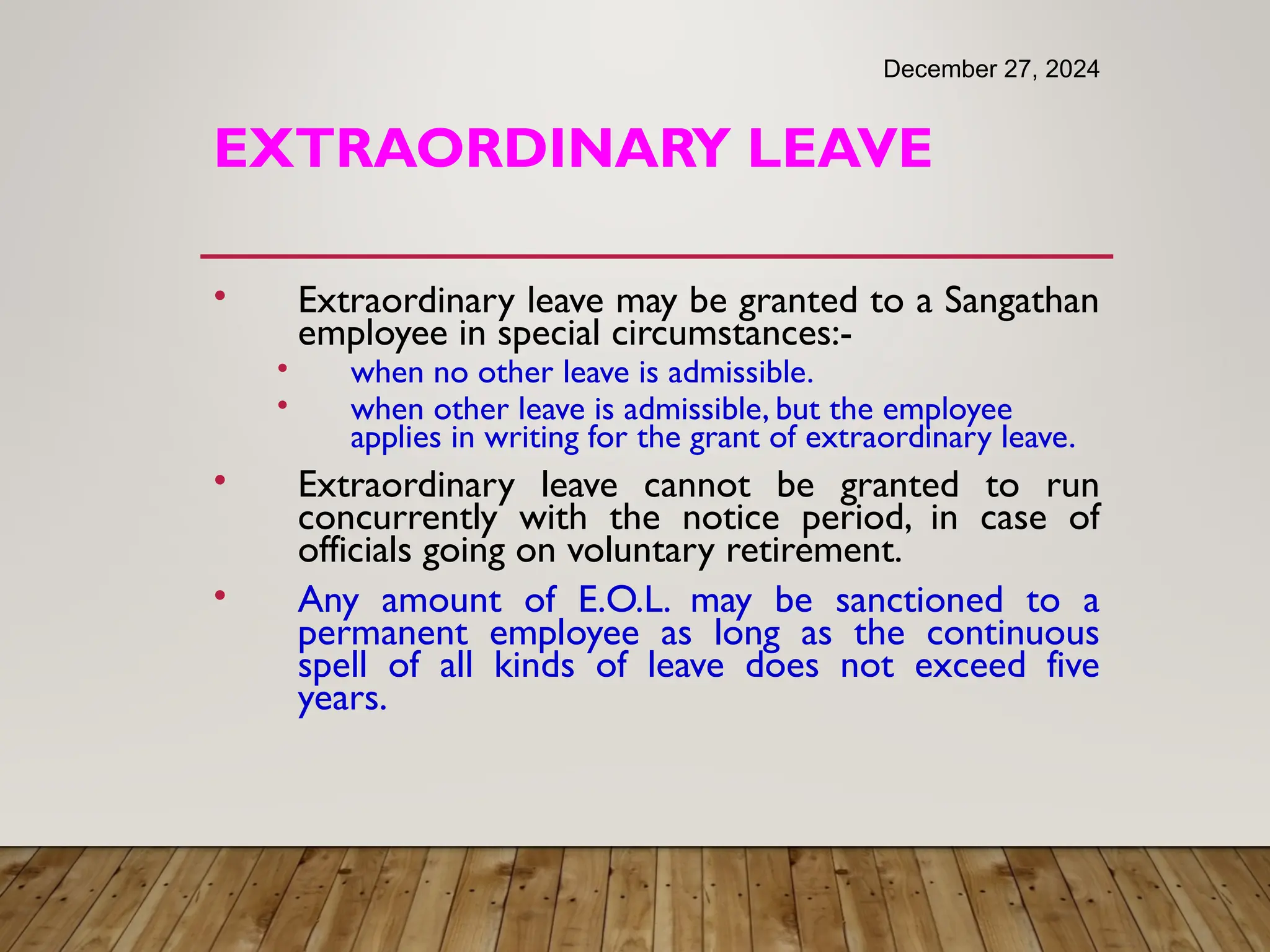 leave rules for govt employees haryana.ppt